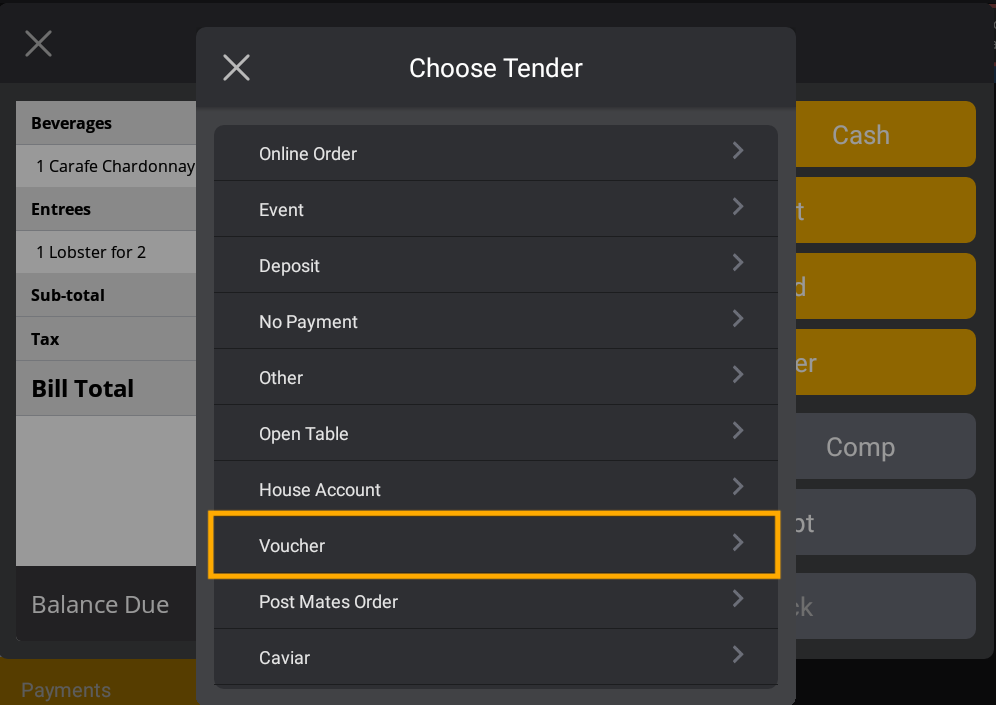 Apply a Voucher to a Check Support Center